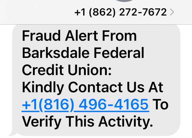 Barksdale Federal Credit Union - Education - Fraud News - Fraud Examples